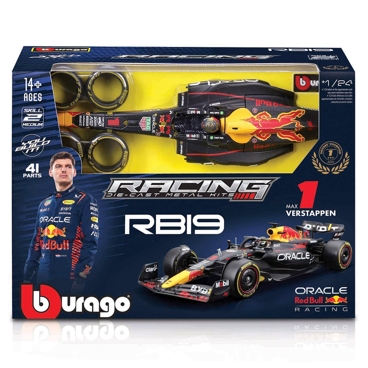 BBURAGO 1:24 surenkamas automodelis F1 Oracle Red Bull Racing RB19, 18 ...