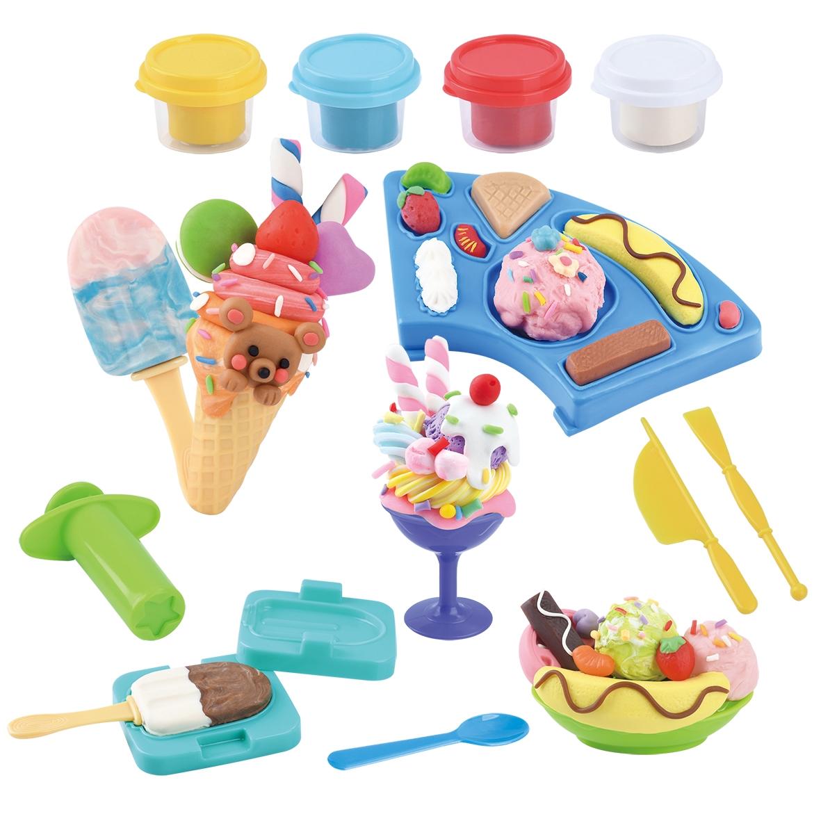 PLAYGO DOUGH ledų gaminimo plastelino rinkinys, 8106 | Modeliavimo ir ...