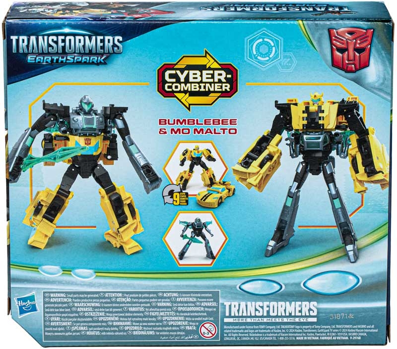 TRANSFORMERS transformeris Earthspark Cyber-Combiner Bumblebee & Mo ...
